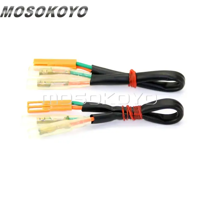 2 Pcs Motorcycle Turn Signal Connectors Plug Indicator Wiring Adapter ...