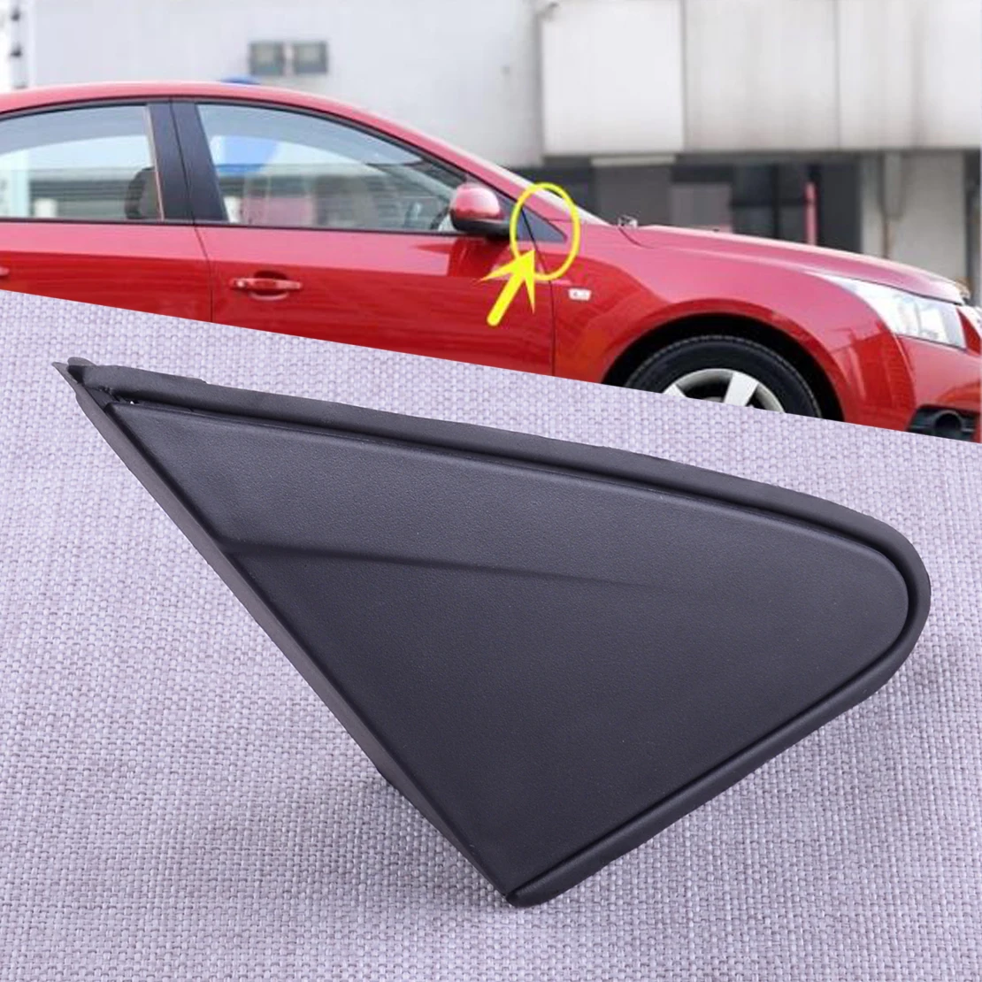 Front Right Triangle Panel Window Mirror Corner Molding Trim Fit for ...
