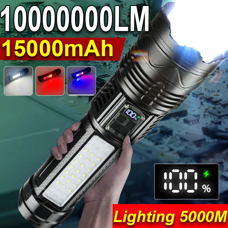 NEW-Upgrade-5000M-Powerful-Flashlight-15000mAh-Battery-High-Power-Led ...