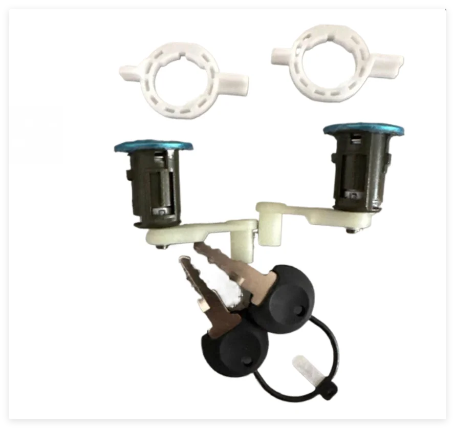 For Renault Left+Right Car Door Lock Barrel Cylinder with 2 Key for ...