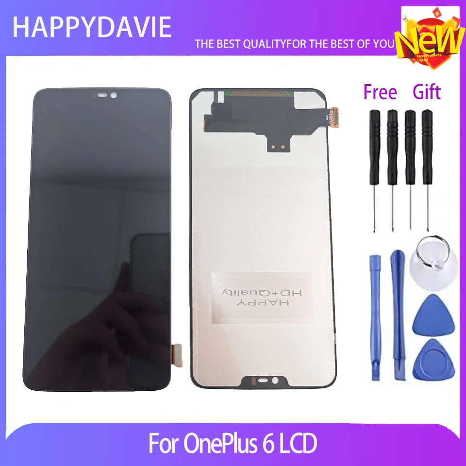 Pantalla-LCD-Premium-para-One-Plus-6-montaje-de-Panel-digitalizador-con ...