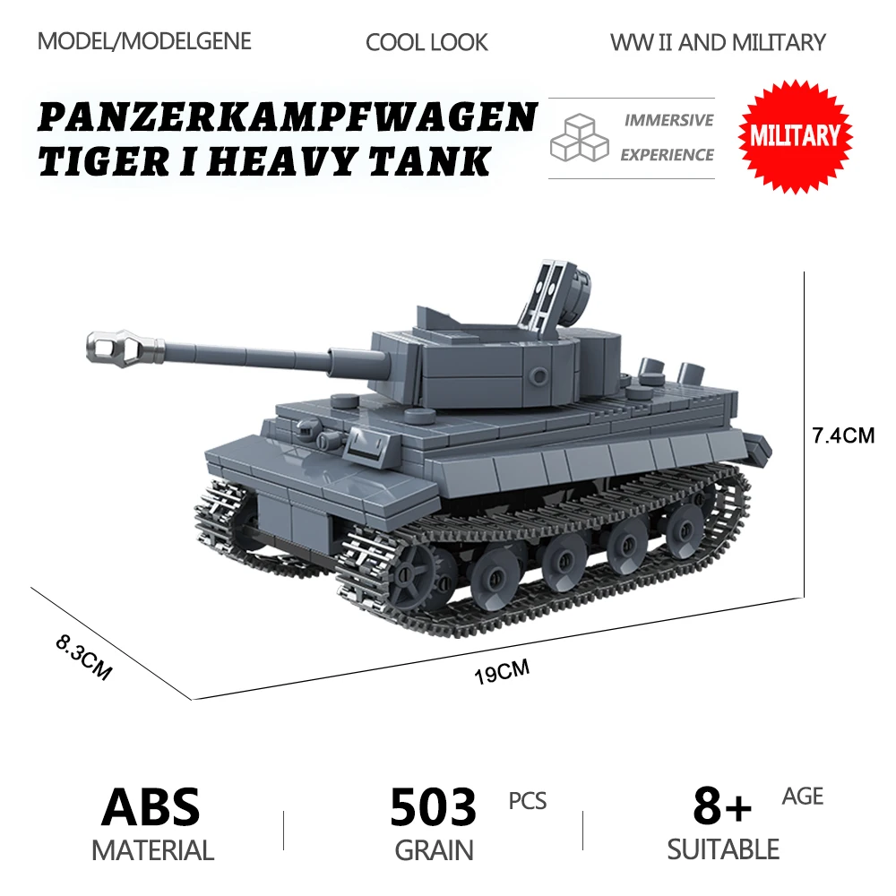 WW2-Military-Series-Tank-Panzer-Tiger-I-Heavy-Tank-Model-Building ...