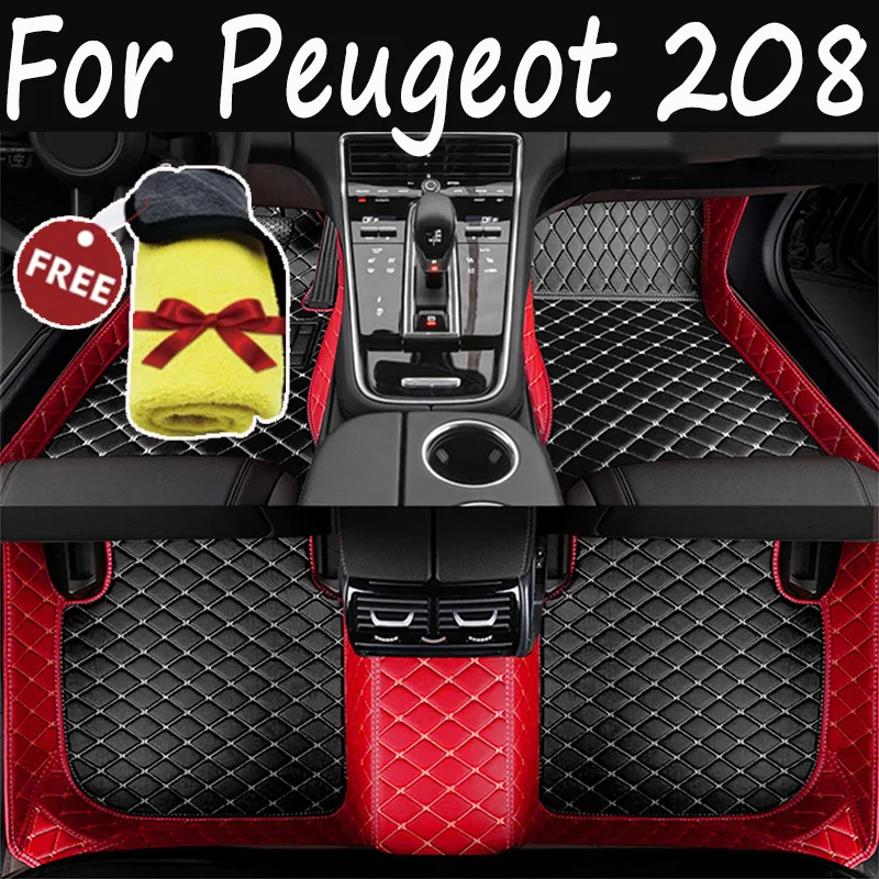 Auto-Fu-matten-f-r-Peugeot-2012-a9-2018-Teppiche-Luxus-Leder-matte ...