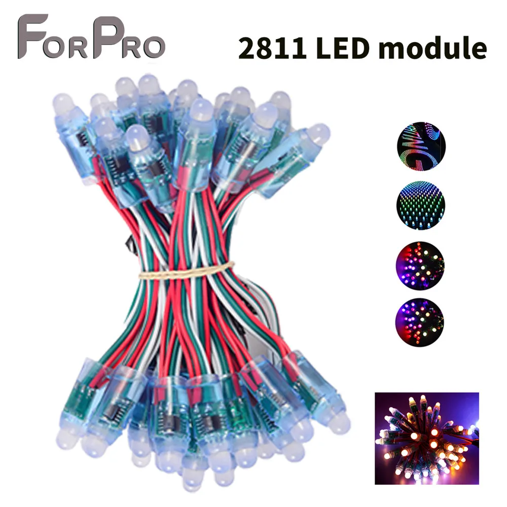 Dc5v/dc12v 12mm Ws2811full Color Led Pixels String Lights 2811 Ic Rgb ...