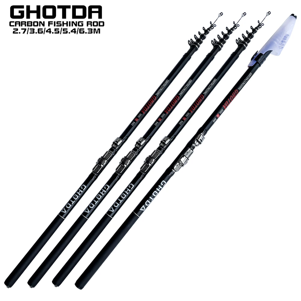 Rock Rod 2.7M 3.6M 4.5M 5.4M 6.3M Fishing Rod Tough Carbon Fiber ...
