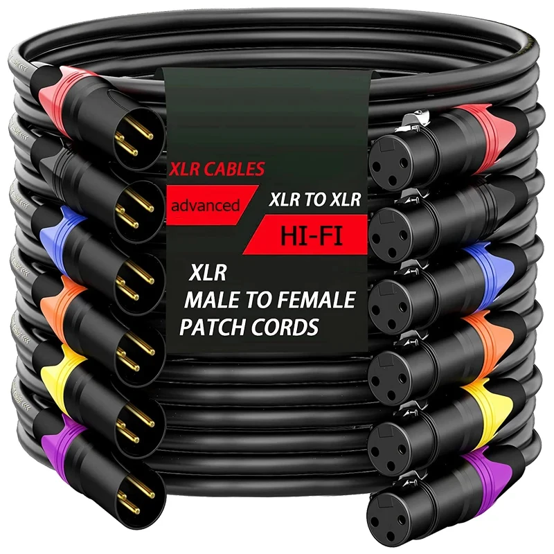 Cable-XLR-macho-a-XLR-hembra-para-grabaci-n-profesional-l-nea-de ...