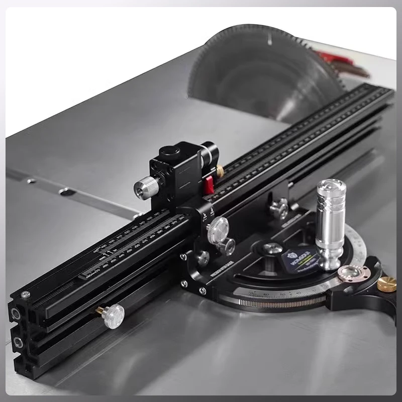 HONGDUI Table Saw Miter Gauge Extended Fence with 0-70 Degree for Saw ...
