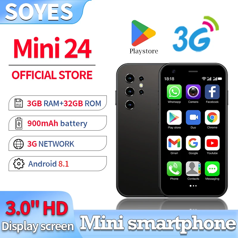 Cute little palm! ONEMYTH SOYES Mini 24 2025 Small Screen Smartphone, 3 ...