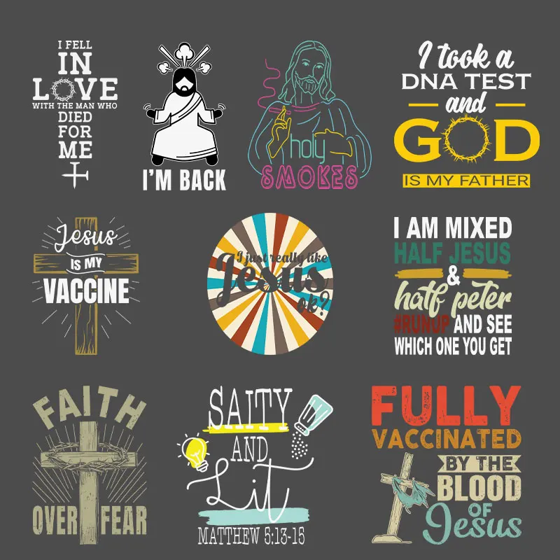 Jesus-Faith-God-Patch-For-Clothing-Iron-On-Transfers-On-Clothes-Women ...