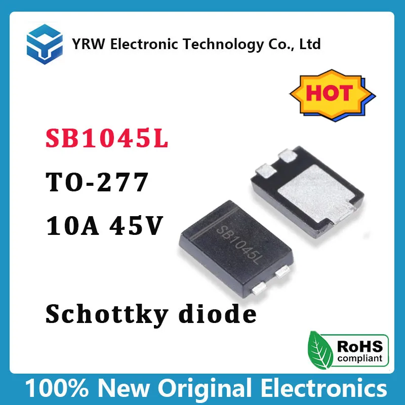 10PCS/LOT SB1045L SB1045 TO-277 10A45V Low voltage drop dual charging ...