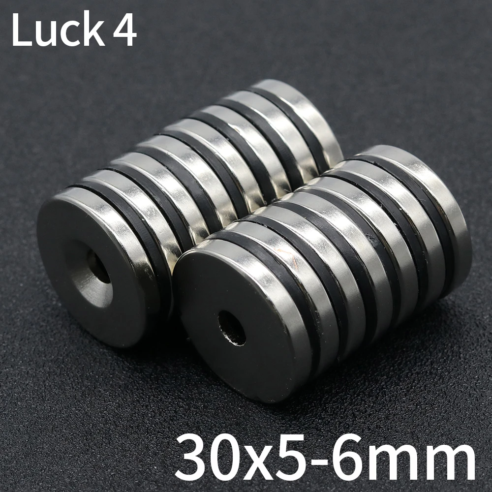 1/2/5/10Pcs Round Magnet 30x5-6 mm Neodymium Magnet N35 30x5hole6 ...