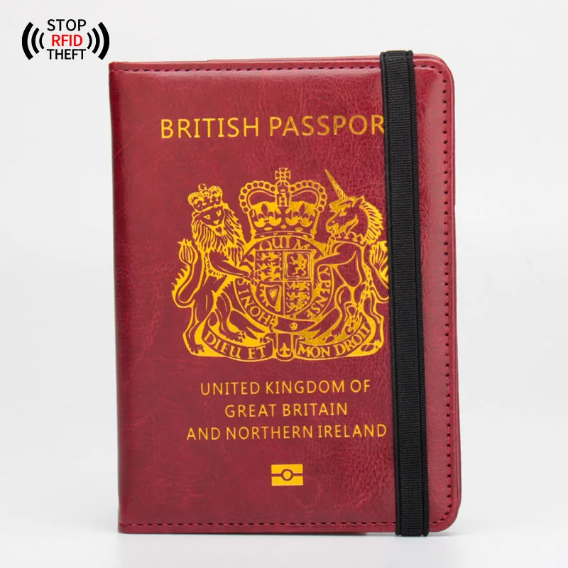Rfid-British-Passport-Cover-Travel-Wallet-United-Kingdom-Passport-Case ...