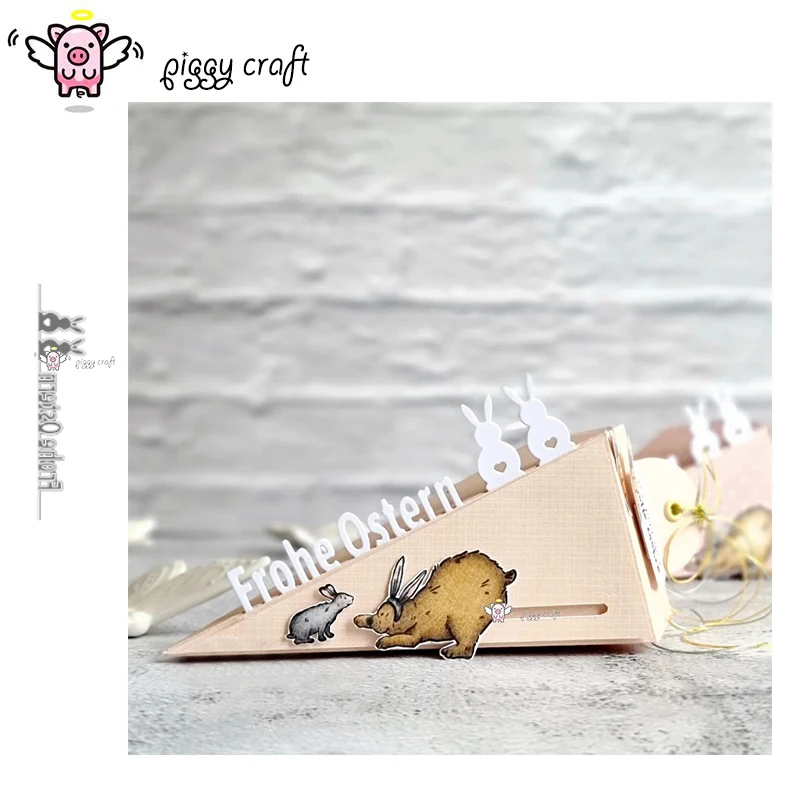 Piggy Craft metal cutting dies cut die mold Easter alphabet Bunny edge ...