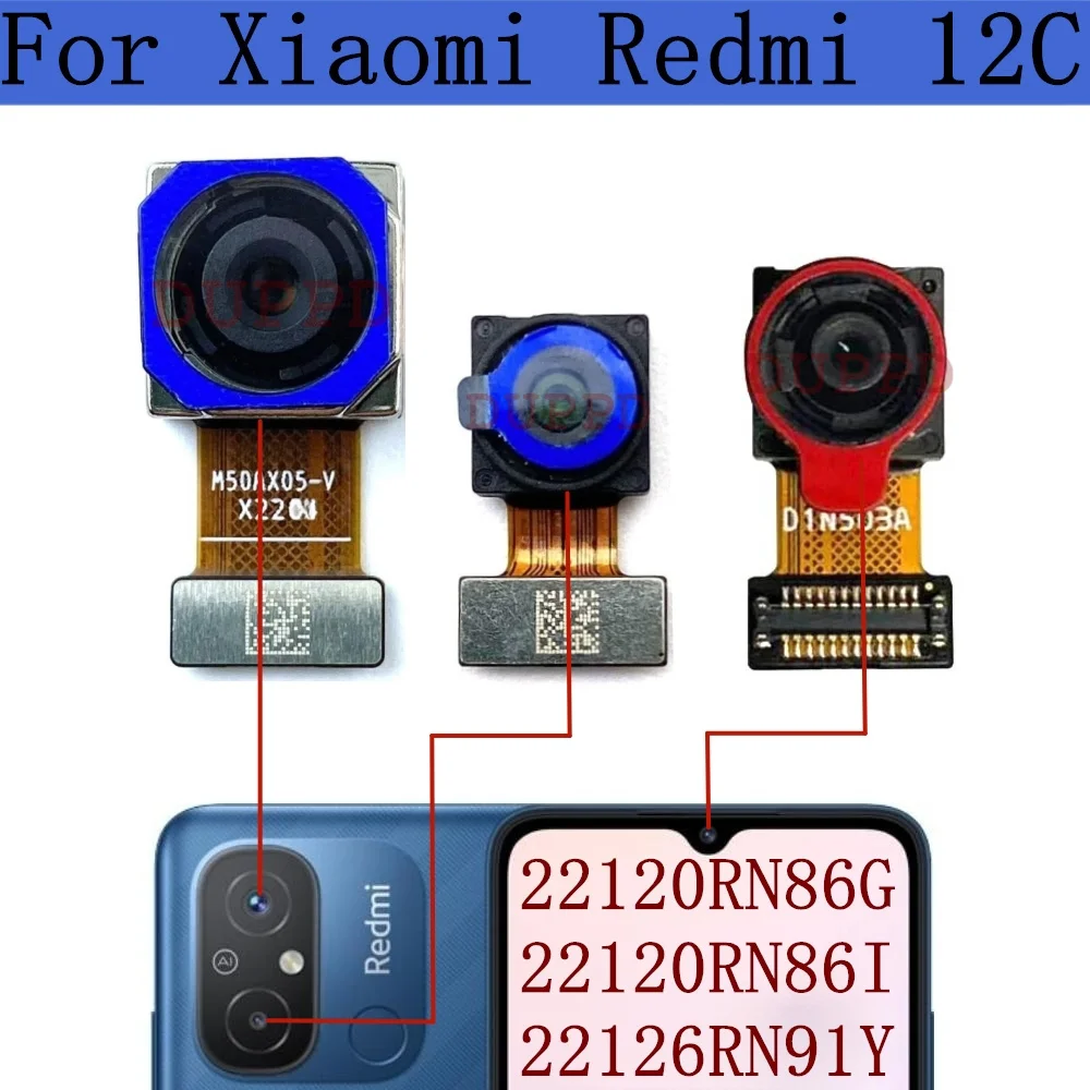 Rear-Front-Camera-For-Xiaomi-Redmi-12C-22120RN86G-22120RN86I-22126RN-Original-Frontal-Selfie ...