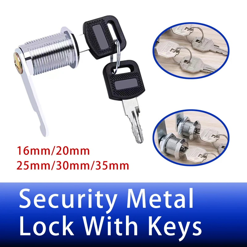 Cam Lock Security Lock 16-35mm Cabinet Cam Lock Door Barrel Drawer ...
