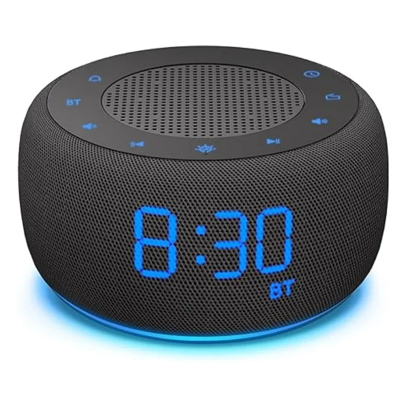 Table Alarm Clock Bluetooth Speaker FM Radio Sound Box Desktop Alarm ...
