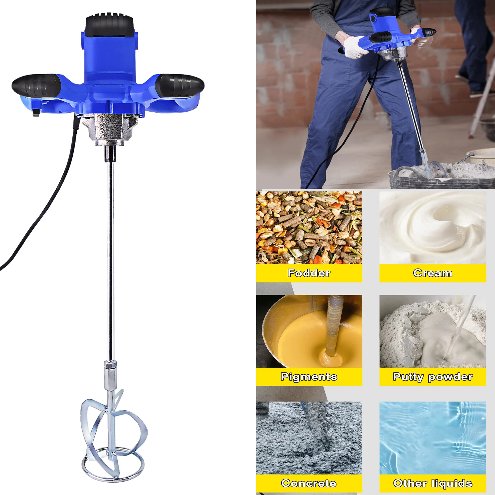 2600W-240V-Concrete-Mixer-Machine-Paddle-Mixer-1700-U-min-Electric ...