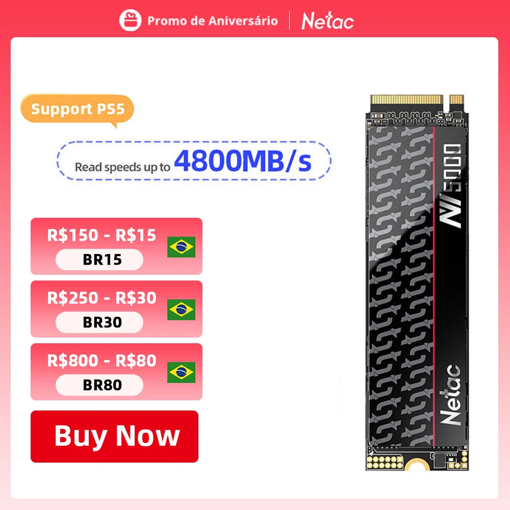 Netac Ssd M2 Nvme 500gb 1tb Ssd M.2 2280 Pcie 4.0 Nmve Hard Disk ...