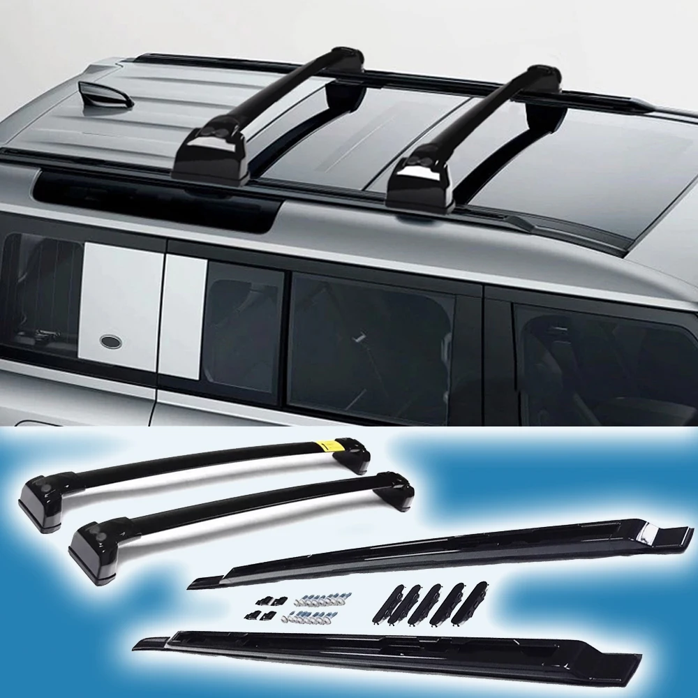 Fits-for-Land-Rover-Defender-2D-90-2020-2024-Roof-Rail-Rack-Corssbars ...