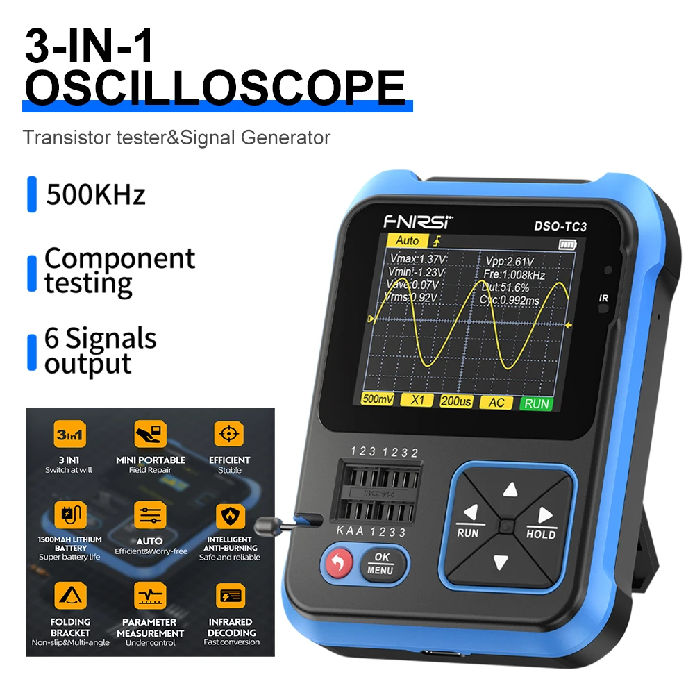 UYANGG-DSO-TC3-Digital-Oscilloscope-Transistor-Tester-Function-Signal ...