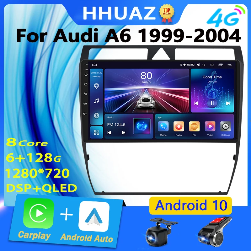 Rádio do carro para o rádio audi a6 c5 c6 1997 2004 s6 1999 2004 rs6 1999 2004 reprodutor de ...