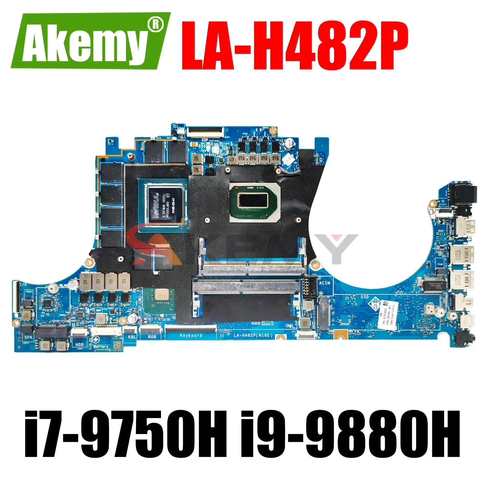 For HP OMEN 15-DH Laptop Motherboard Mainboard i7-9750H I9-9880H CPU ...