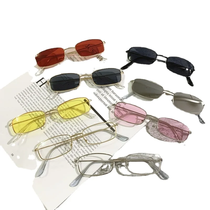Gafas-de-sol-con-montura-cuadrada-peque-a-para-hombre-y-mujer-lentes-de ...