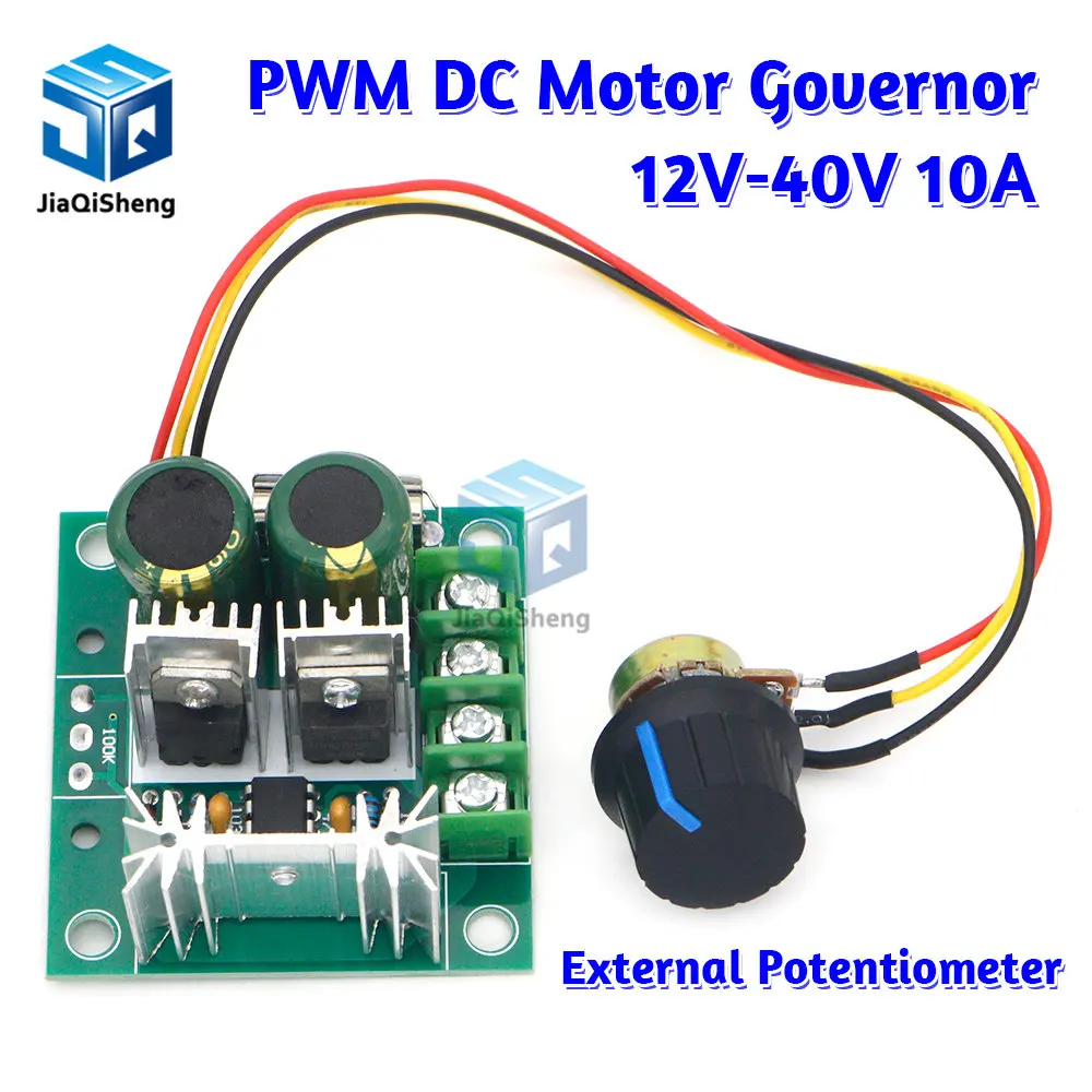 PWM DC motor governor pump stepless speed regulation switch 12v-40v 10A external potentiometer