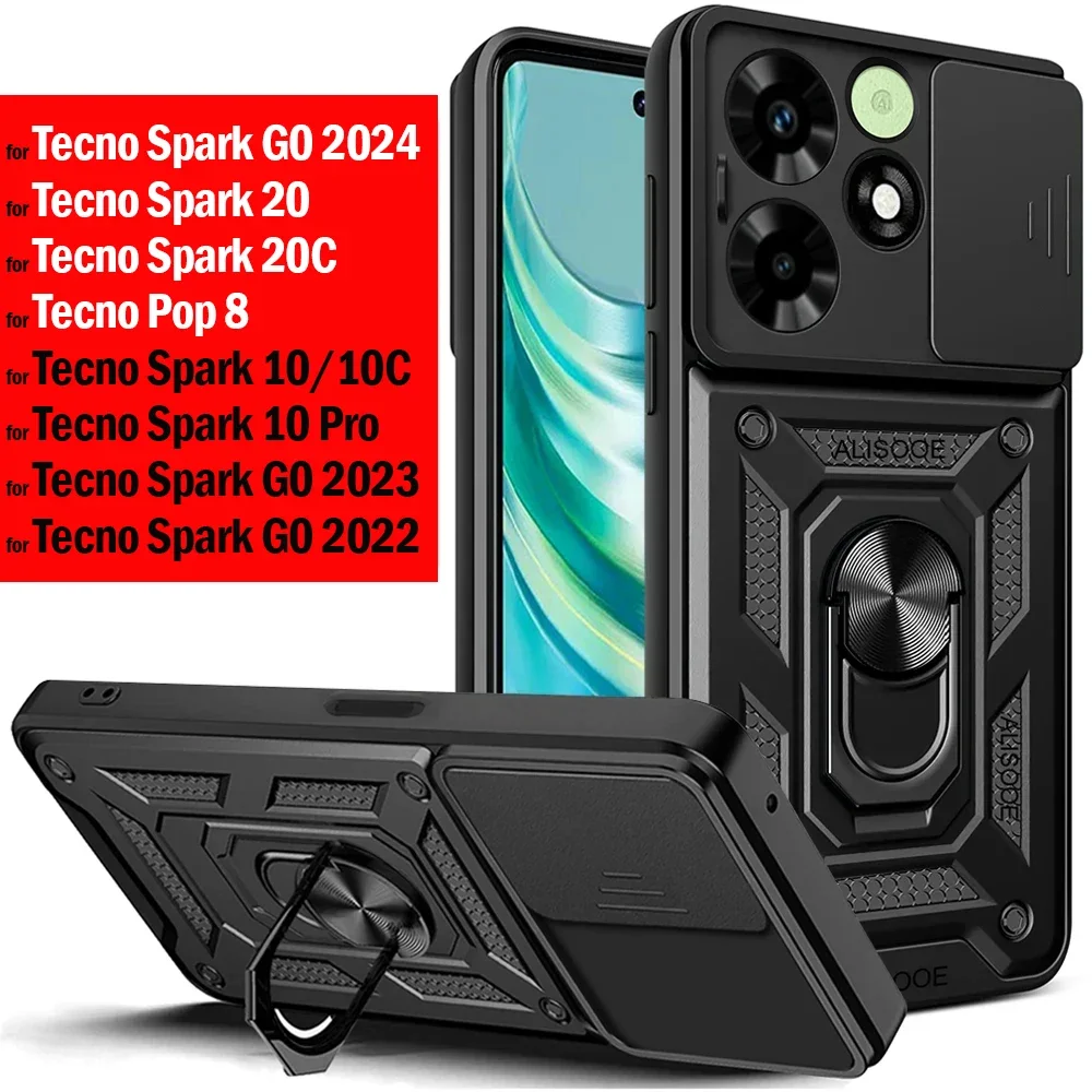 Capa-for-Tecno-Spark-GO-2024-20-20C-Case-Slide-Camera-Protect-Stand ...