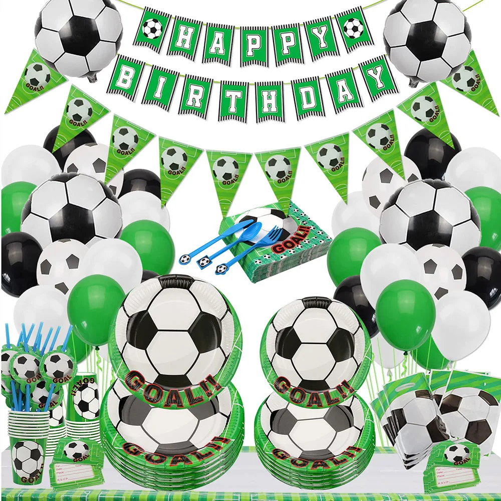 Football-Theme-Disposable-Tableware-Set-Sport-Boy-Birthday-Party-Baby ...