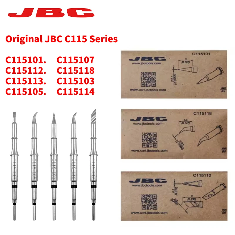 Original JBC C115 Soldering Iron Tip Rework Precision Tools C115112 ...