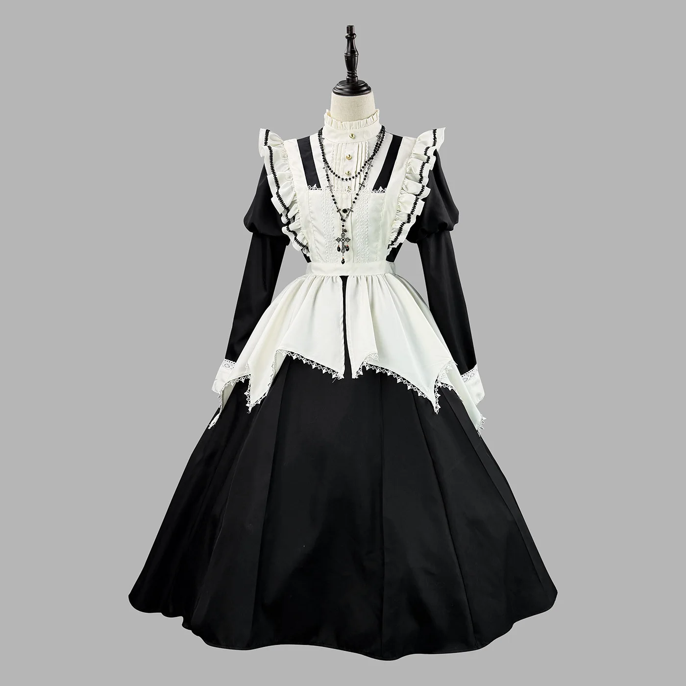 S -5XL Black Old Castle Gothic Maid Cosplay Costume Housekeeper Steward ...