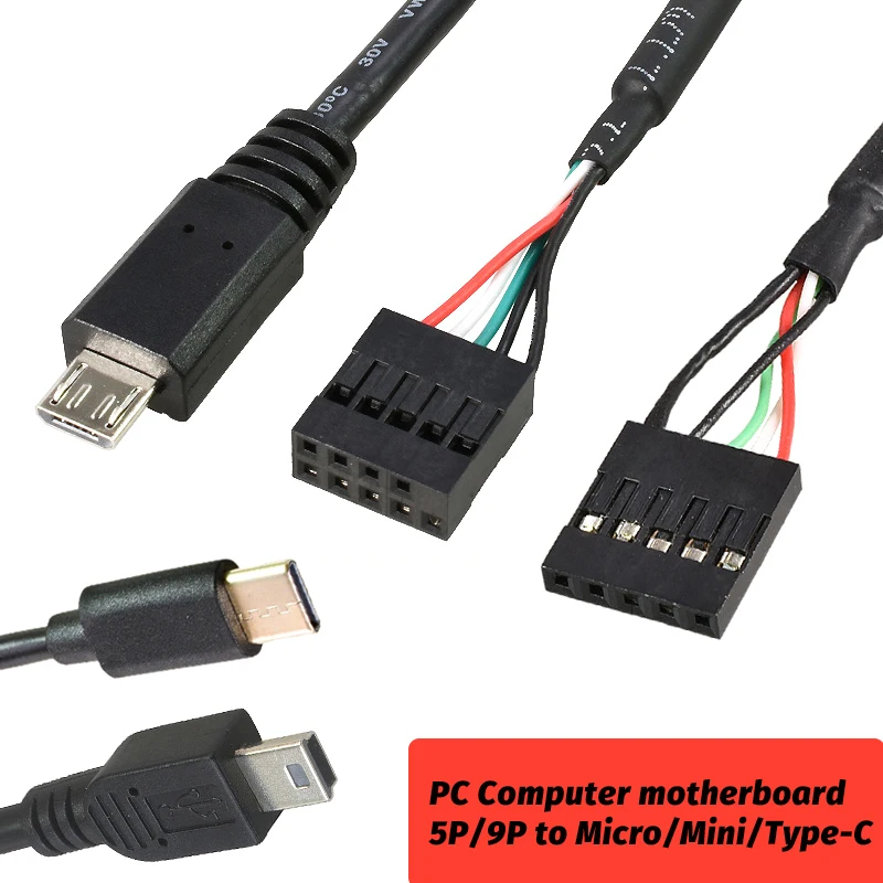 PC-Computer-motherboard-9P-to-Micro-USB-to-DuPont-2-54mm-5Pin-DuPont ...