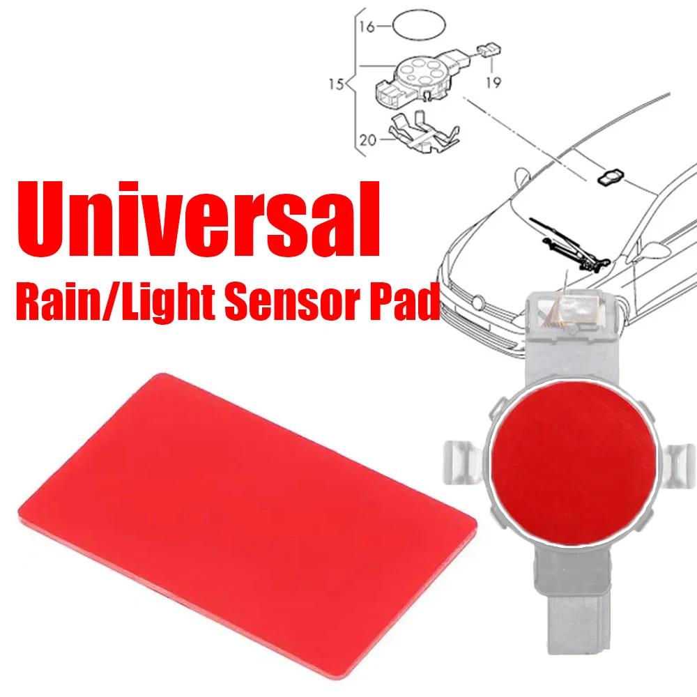 1pc Universal Car Front Windshield Rain Light Sensor Rectangle Gel ...