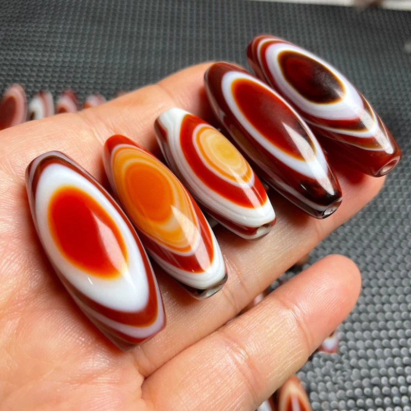 1pc-35-50mm-Natural-Tibetan-Dzi-Agates-Beads-One-Eye-Dzi-Carnelians-Red ...
