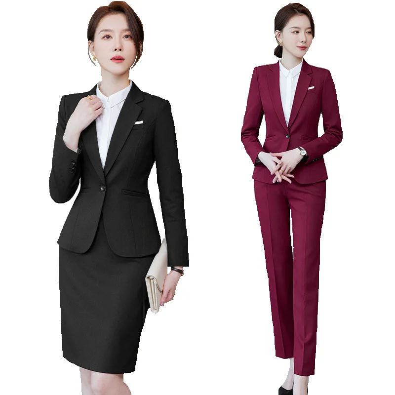 Costume-d-affaires-pour-femmes-ensemble-de-2-pi-ces-Blazer-manteau-et ...