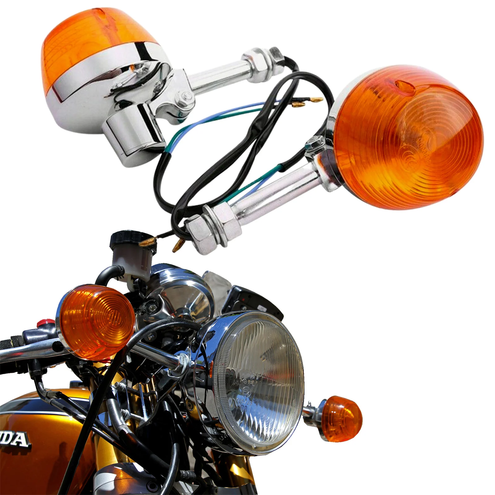 Motorcycle Turn Signal Light ForHonda XL100 C70 0 CT90 CB350 CM400 ...
