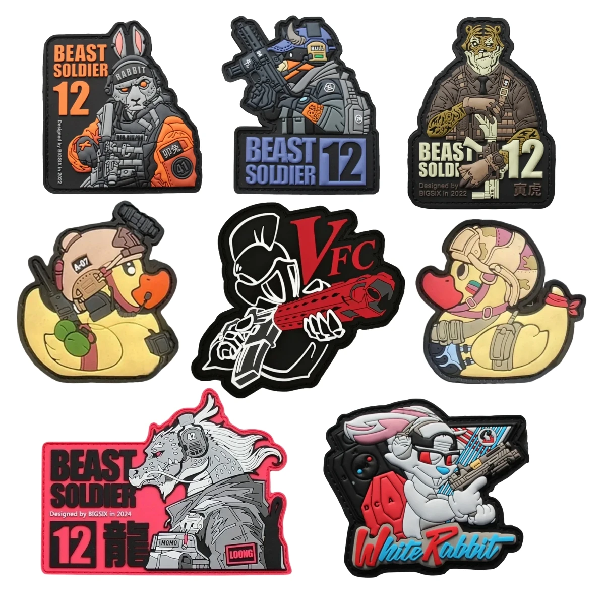 3D-PVC-Animal-Tactical-Team-Patch-Beast-Warrior-Hook-Chinese-Zodiac ...