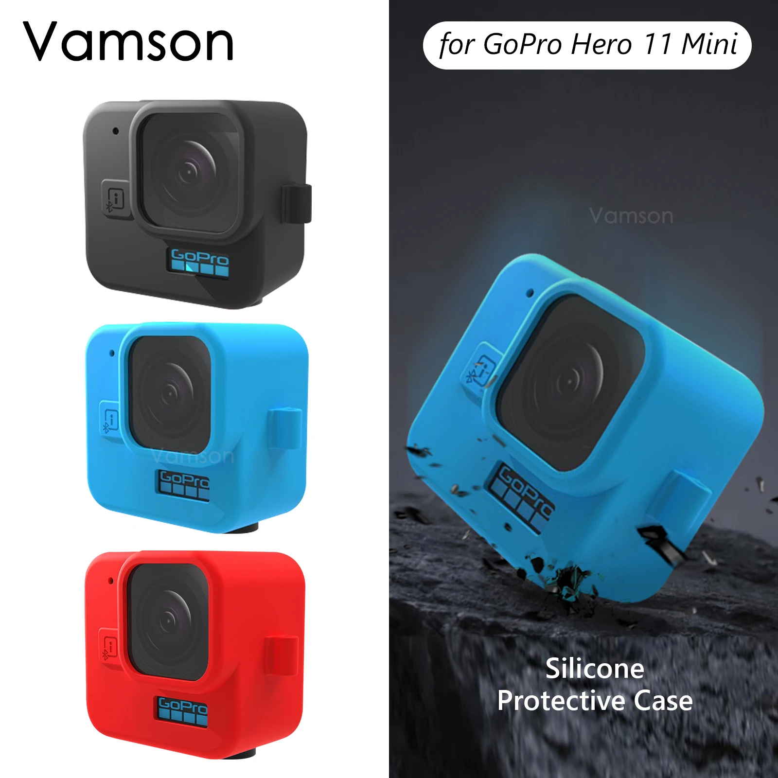 Vamson-for-GoPro-Accessories-Soft-Silicone-Protective-Case-for-GoPro ...