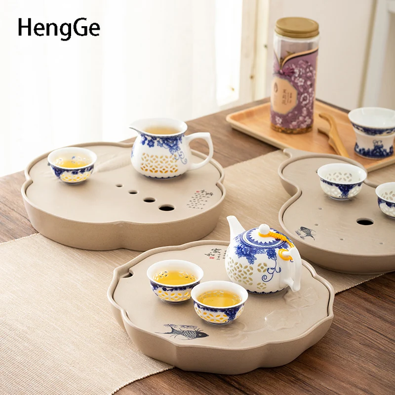 Simple Irregular Chinese Tea Tray Creative Living Room Tea Table Decor ...