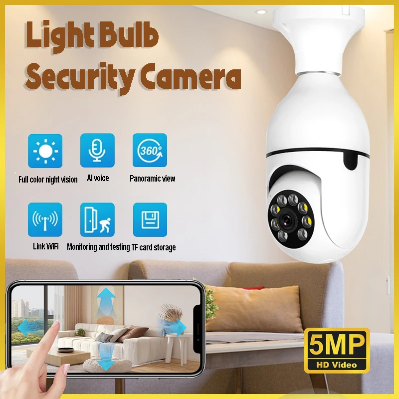 Bulb-E27-Surveillance-Camera-Night-Vision-360-rotation-Full-Color ...