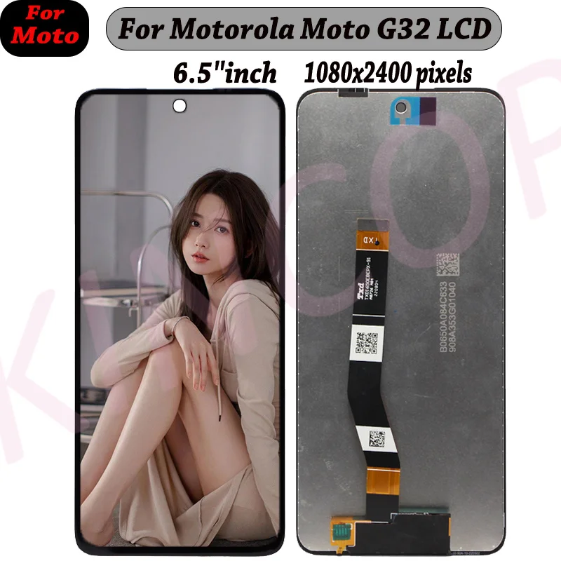 6.5" Original For Motorola G32 Lcd Display Touch Panel Screen Digitizer Assembly For Moto G32 ...