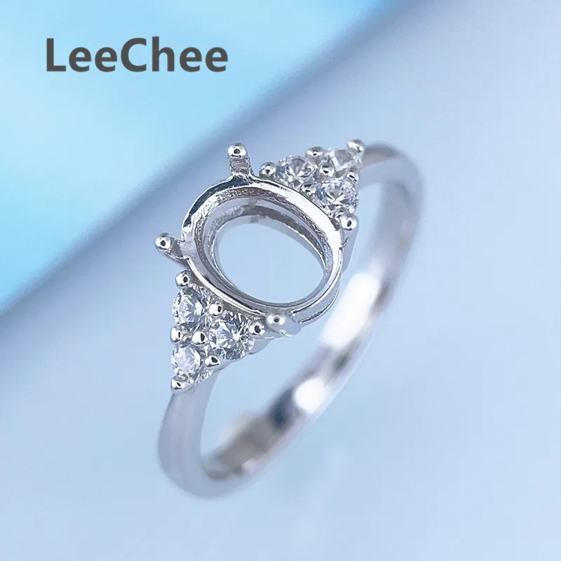 Fixed Ring Setting for Women DIY Jewelry Accessories Real 925 Sterling ...