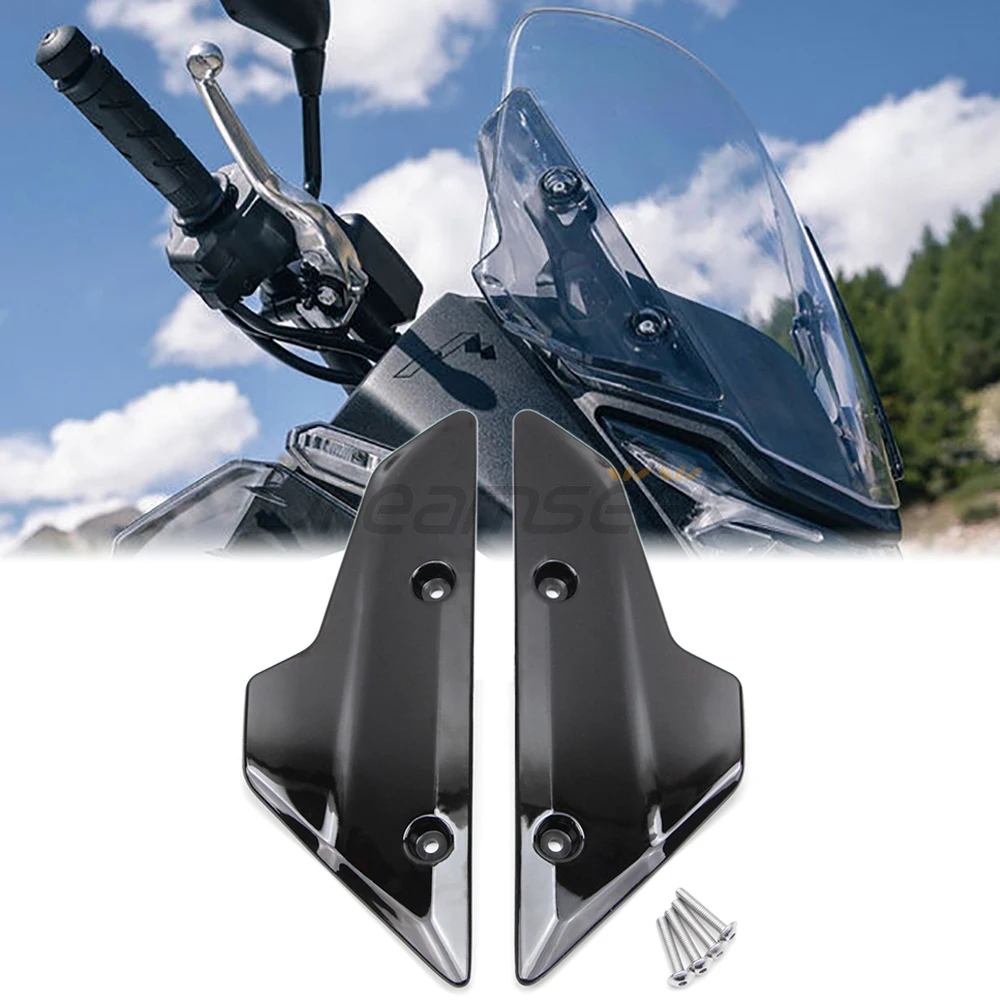 Black-Motorcycle-Side-Wind-Deflector-Windshield-for-Honda-Transalp ...