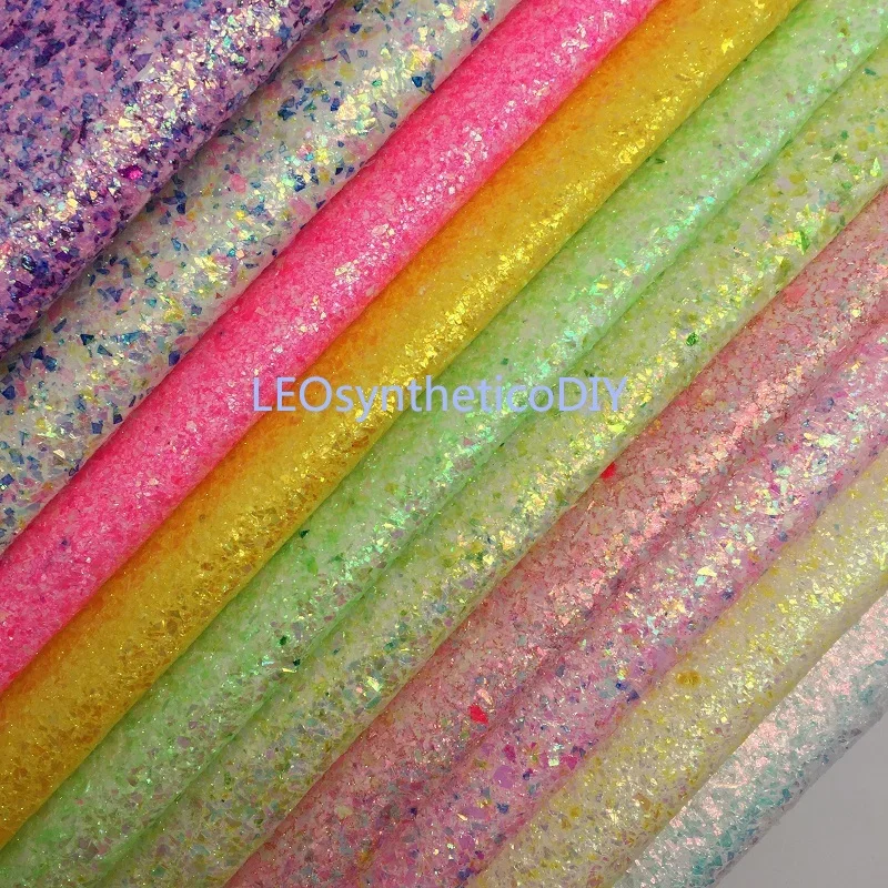 1pc 21x29cm Glitter Fabirc, Chunky Glitter Leather, Neon Glitter ...