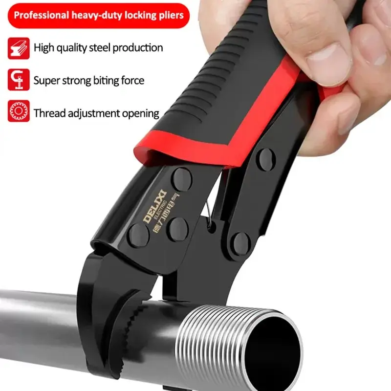 DELIXI-ELECTRIC-Lock-Pliers-7-Inch-Round-straight-Universal-Pressure ...