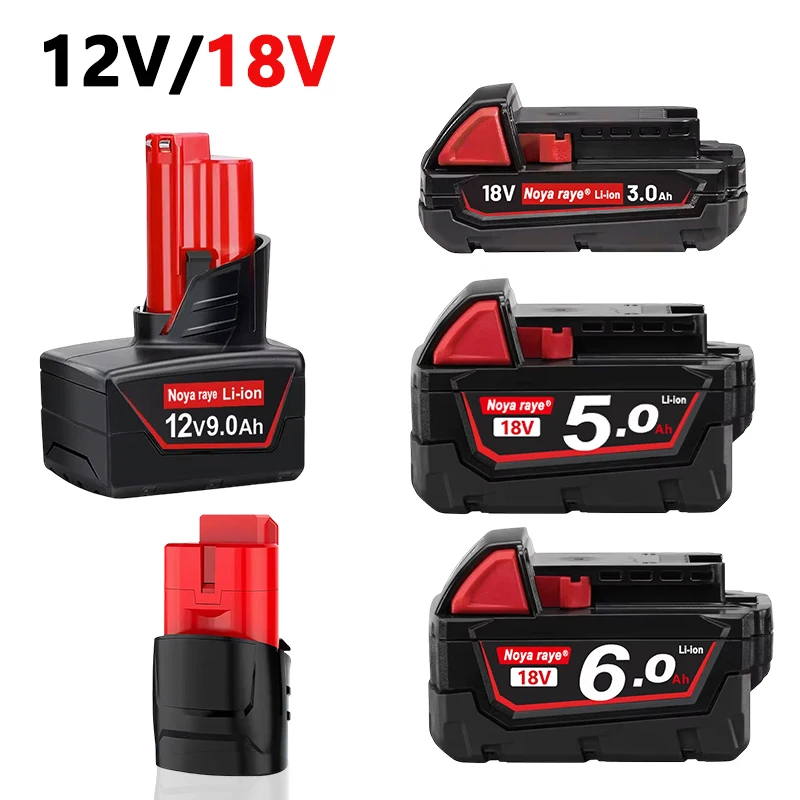 Original For Milwaukee Batteries M18B5 XC Lithium Battery 18v 5.0/6.0 ...