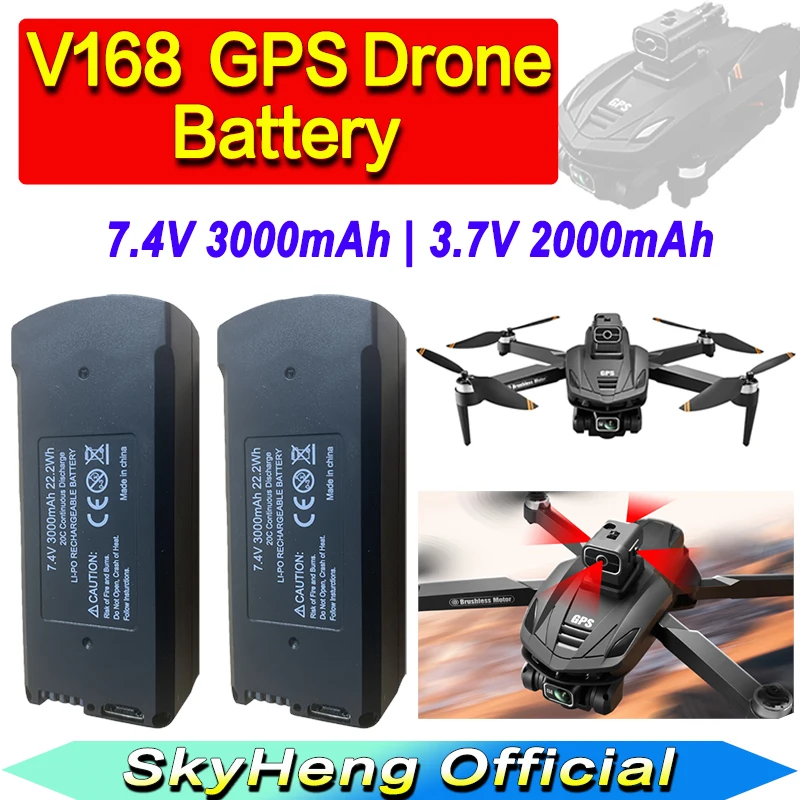Original-V168-Pro-Max-GPS-Battery-7-4V-3000mAh-V168-Dron-3-7V-2000mAh ...