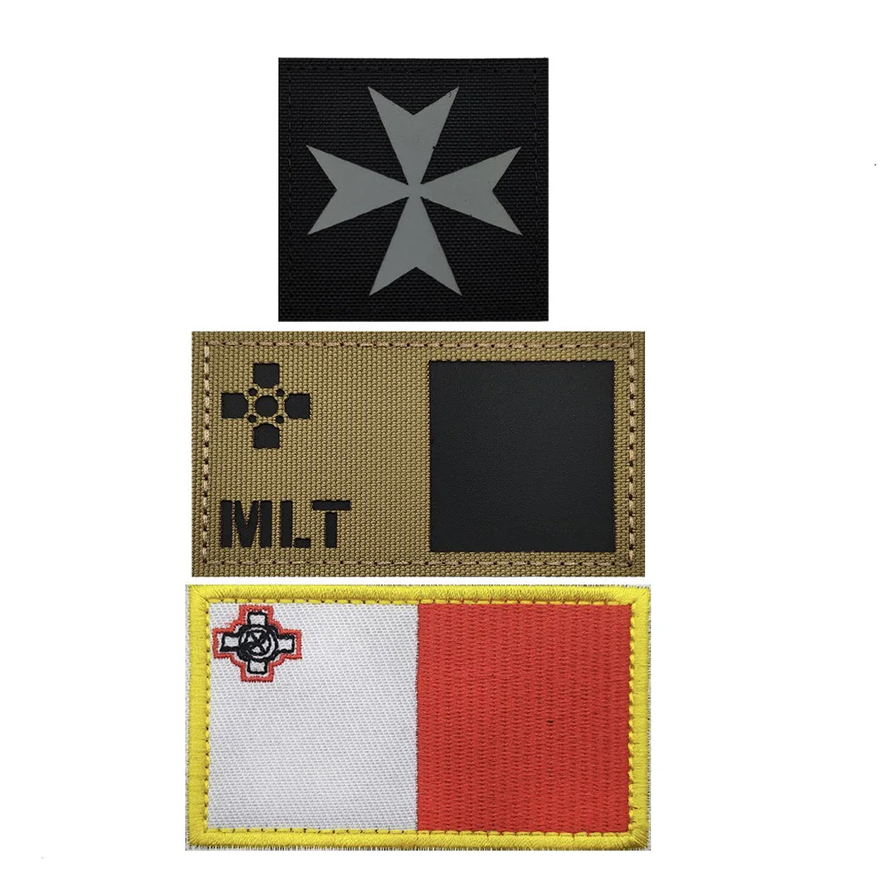 Hot-Selling-Personality-Creative-European-Malta-Laser-cut-Reflective-IR-Flag-Tactical-Morale ...