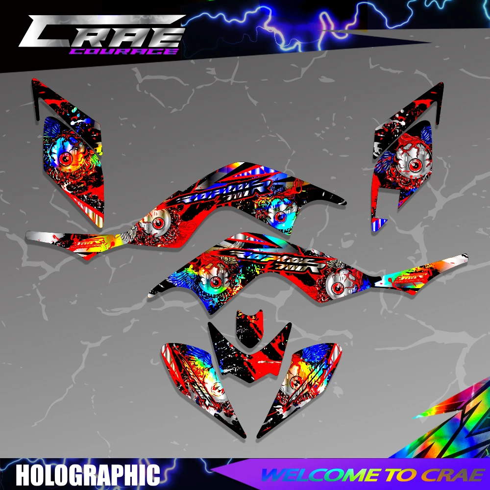Graphics Background Decals Sticker Kit For Yamaha Raptor 700 YFM 700 ...